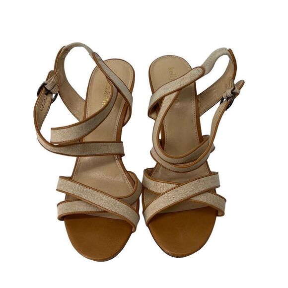Kelly & Katie | Shoes | Kelly Katie Canvasand Tan Faux Leather ...